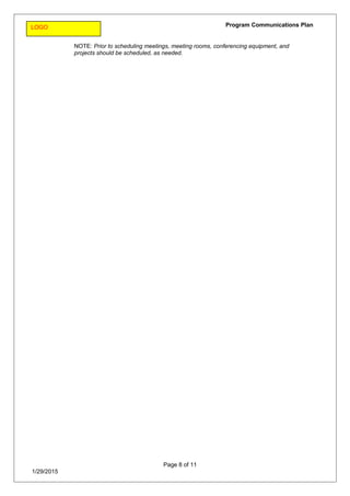 Inxero Communicationsplan Template | PDF