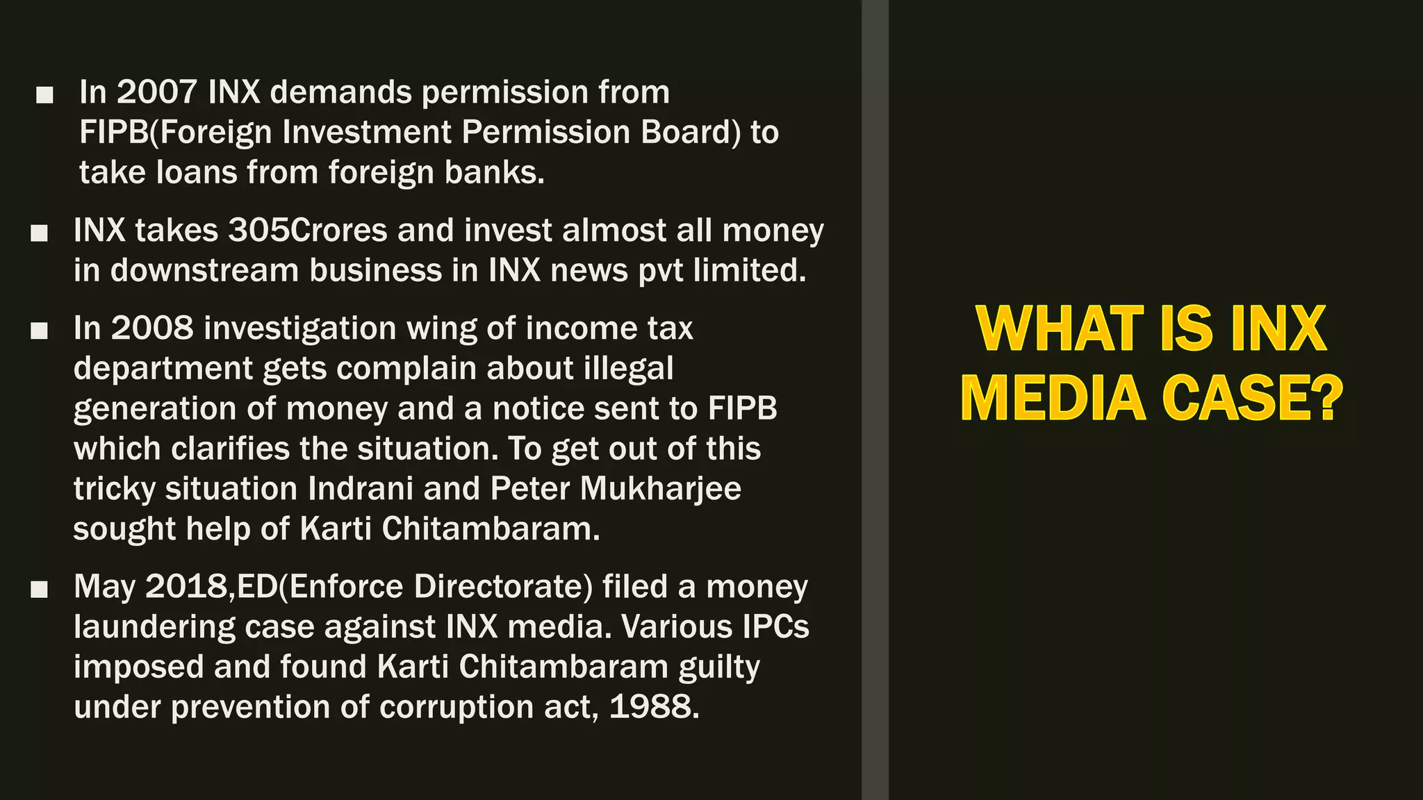 Inx media case: 2019 | PPTX