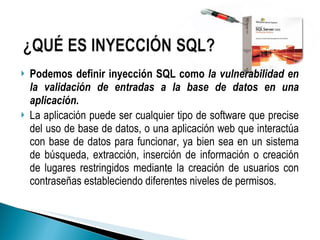Inyeccion sql | PPT