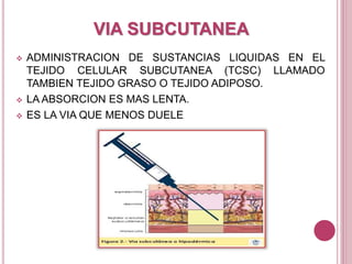 INYECTOTERAPIA - VIAS DE ADMINISTRACIÓN.ppt