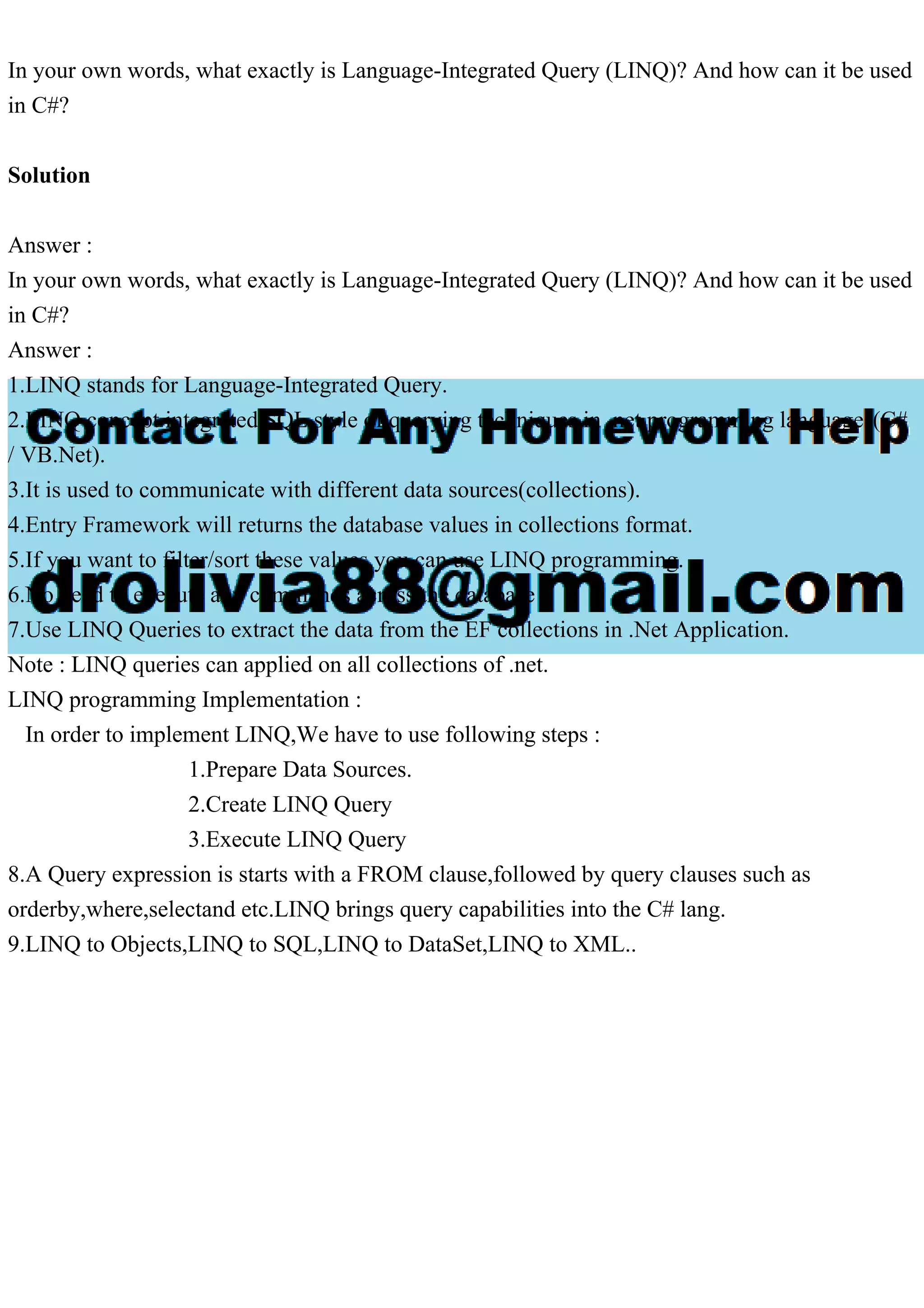 In your own words, what exactly is Language-Integrated Query (LINQ).pdf