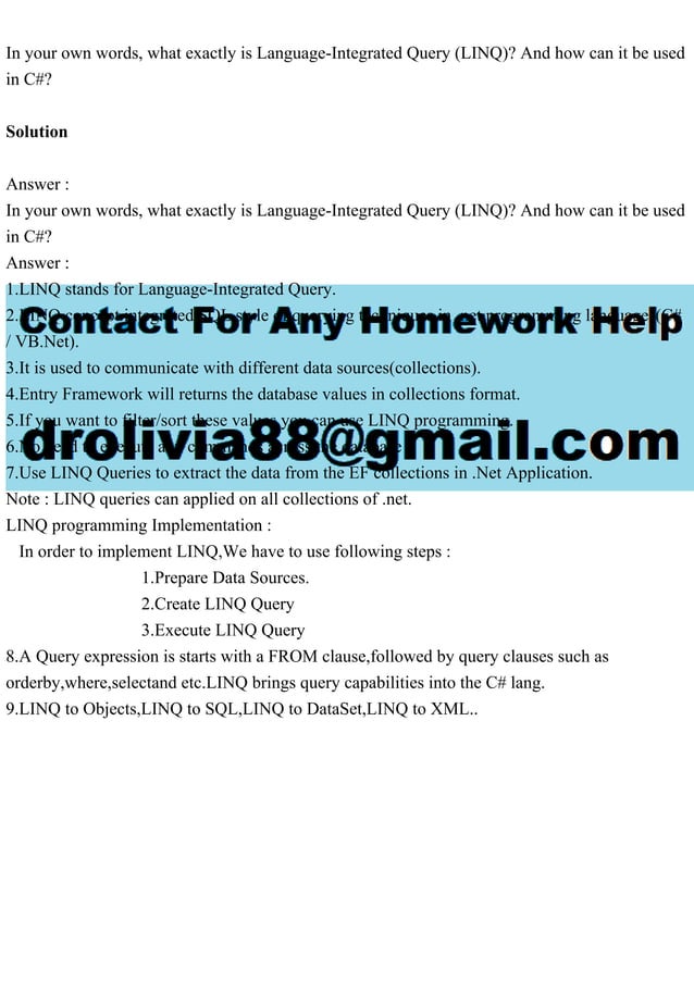 In Your Own Words What Exactly Is Language Integrated Query Linqpdf
