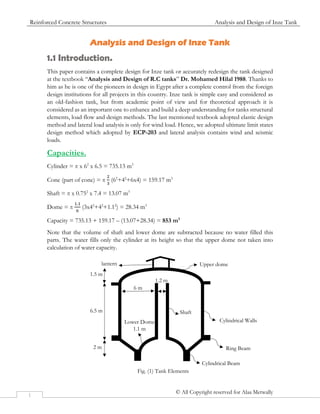 Reinforced Concrete Elevated tank Analysis and Design (Wind & Seismic ...