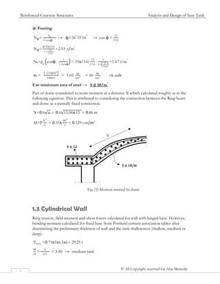 Reinforced Concrete Elevated tank Analysis and Design (Wind & Seismic ...