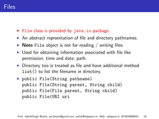 I/O in java Part 1 | PDF