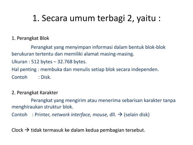 Input dan Output - Sistem Operasi | PPT Input dan Output - Sistem Operasi | PPT