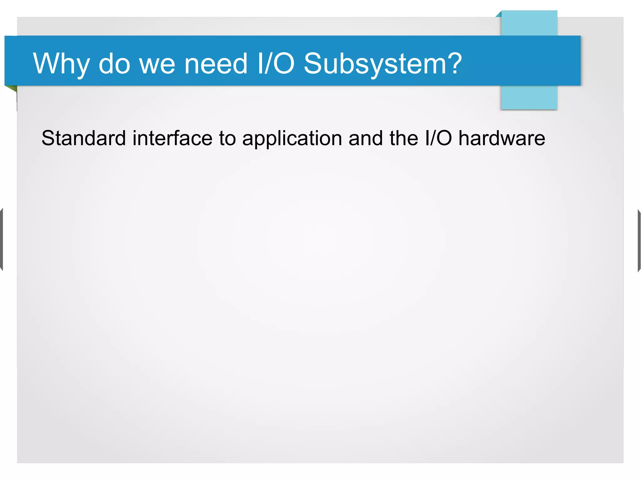 Kernel I/O Subsystem | PPT