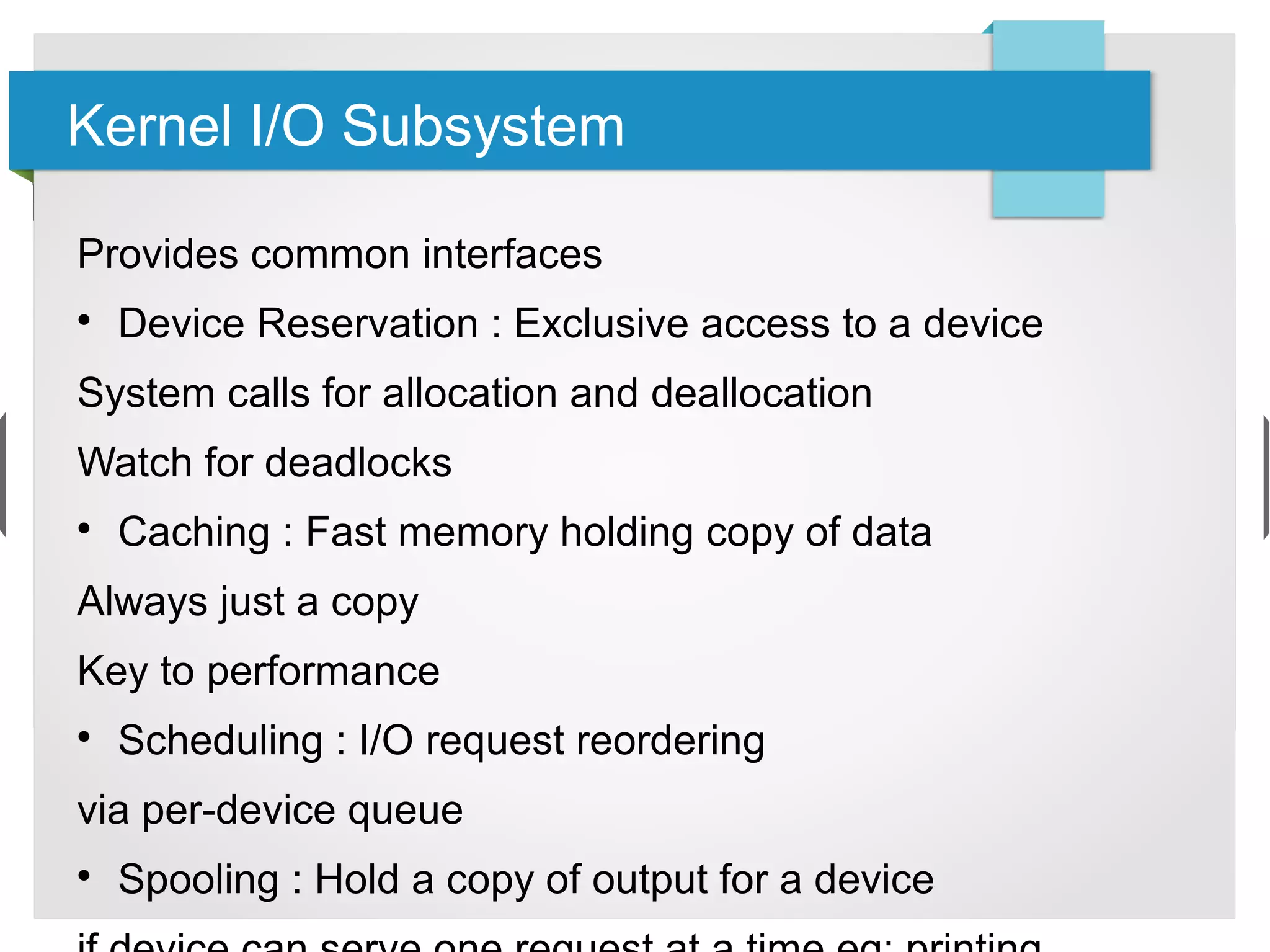 Kernel I/O Subsystem | PPT