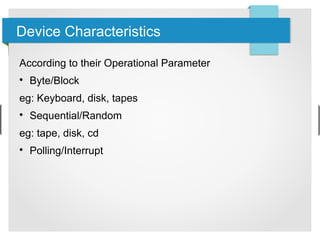 Kernel I/O Subsystem | PPT