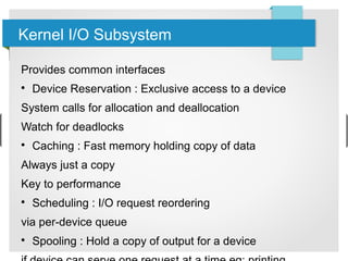 Kernel I/O Subsystem | PPT