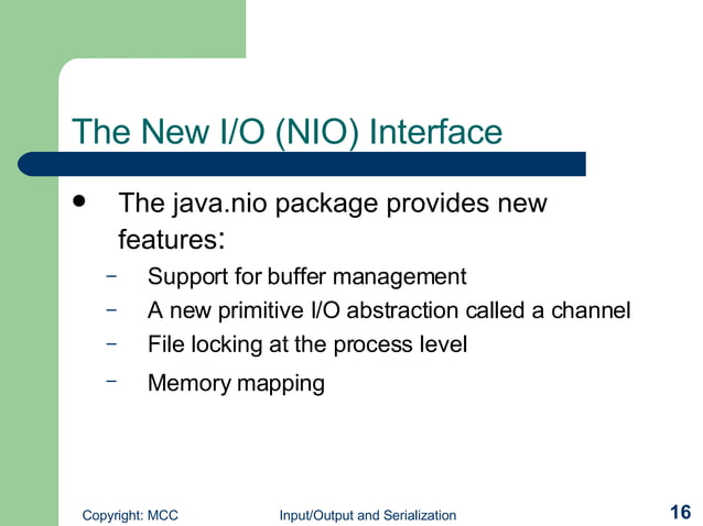 IO and serialization | PPT
