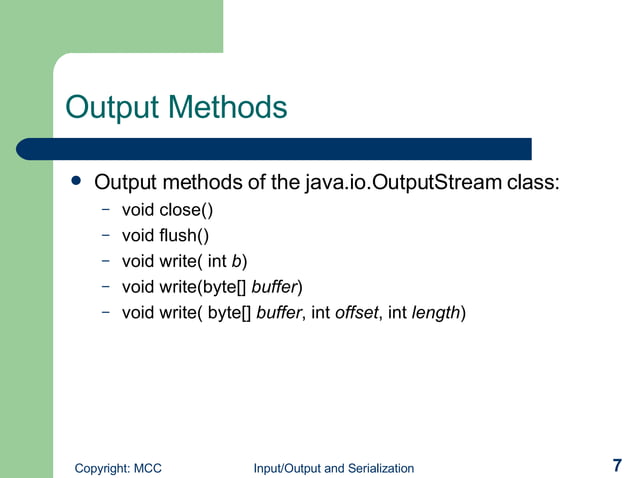 IO and serialization | PPT