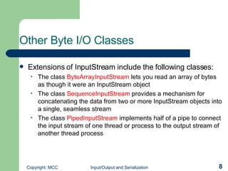 IO and serialization | PPT
