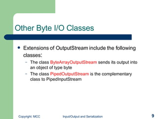 IO and serialization | PPT