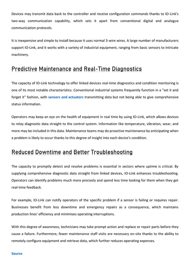 IO-Link Technology and Its Advantages - Transforming Industrial ...