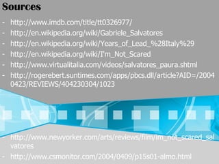 Io Non Ho Paura | PPT