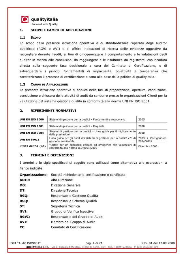 Io01 audit iso9001 rev.01