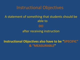 Instructional objective | PPT