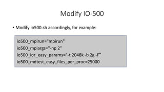 Introducing IO-500 benchmark | PDF