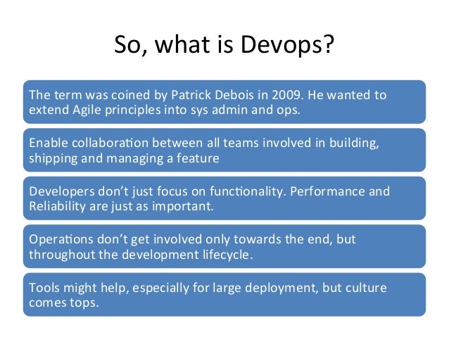 DevOps: Process, Tool or Mindset?