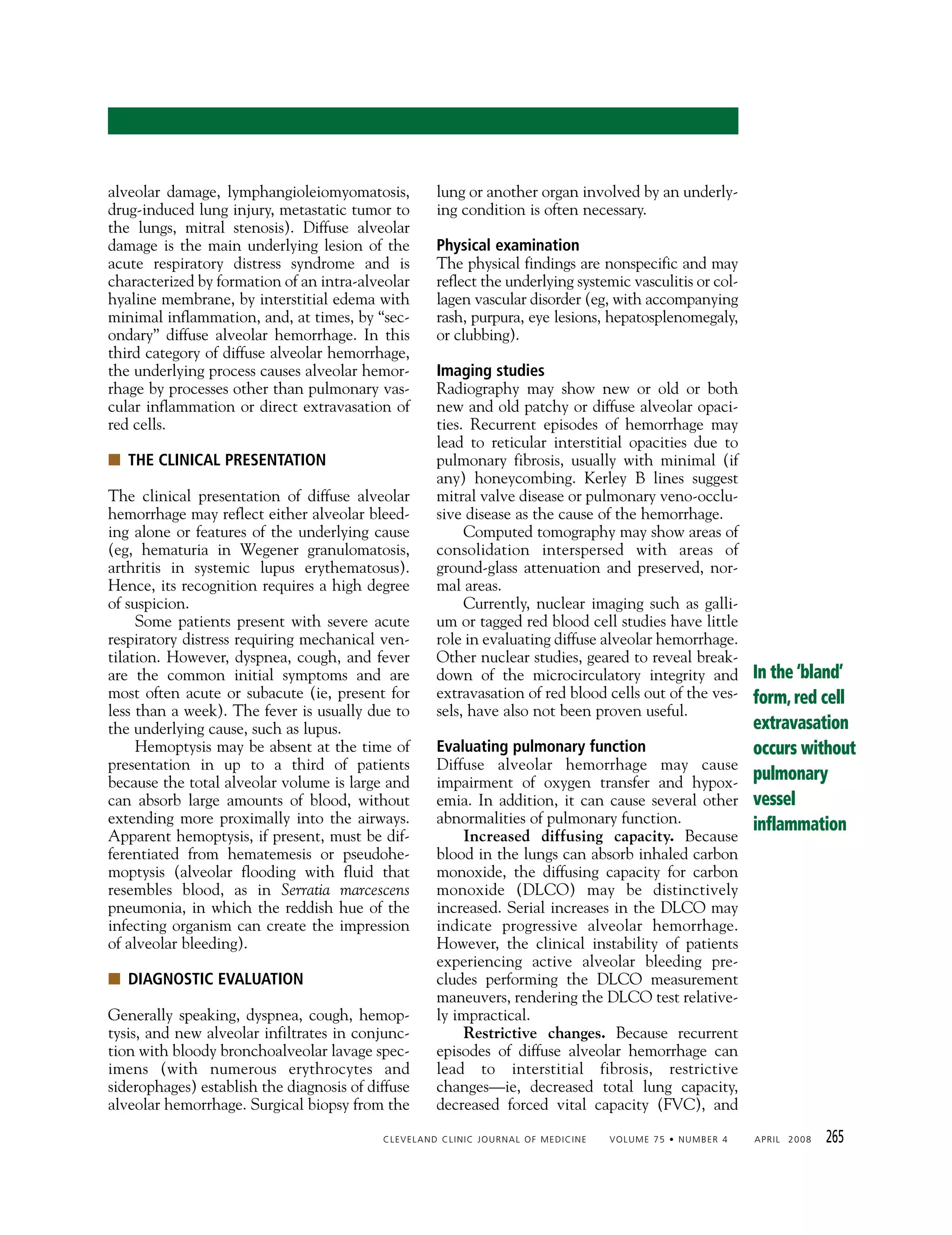 Hemorragia Alveolar Difusa | PDF