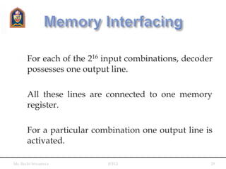 I/o and memory interfacing | PPTX