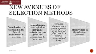 Gamification in recruitment and selection | PPTX