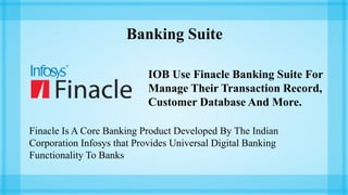 Indian Overseas Bank Presentation For BCBF Student | PPTX