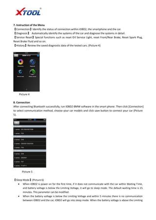 iOBD2 m fi bt bmw Diagnostic tool user manual | PDF