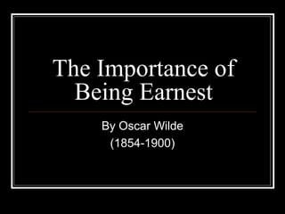 Importance of Being Earnest Power Point | PPT | Humor and Satire | Pop ...