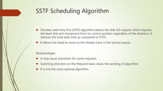 I/O buffering & disk scheduling | PPTX