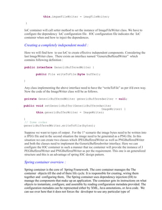 Spring IOC advantages and developing spring application sample | ODT