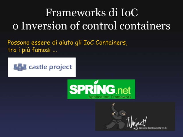 Inversion of control e Dependency Injection (ITA) | PPT