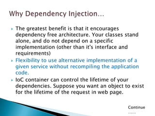 Inversion of Control and Dependency Injection | PPTX