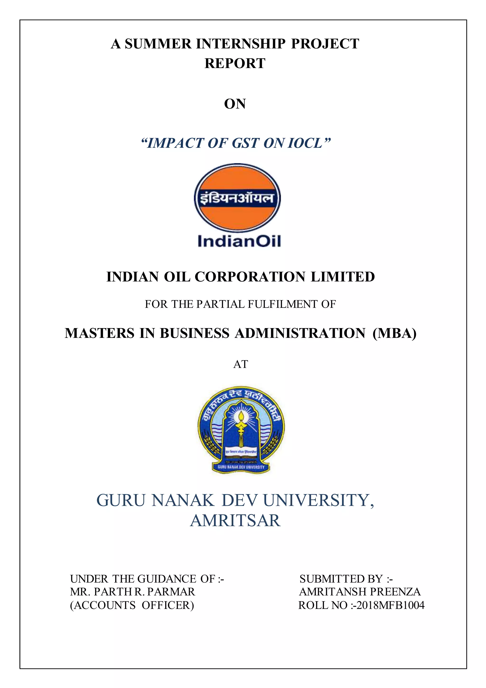 Iocl gst report | DOCX