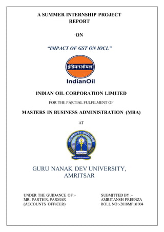 Iocl gst report | DOCX