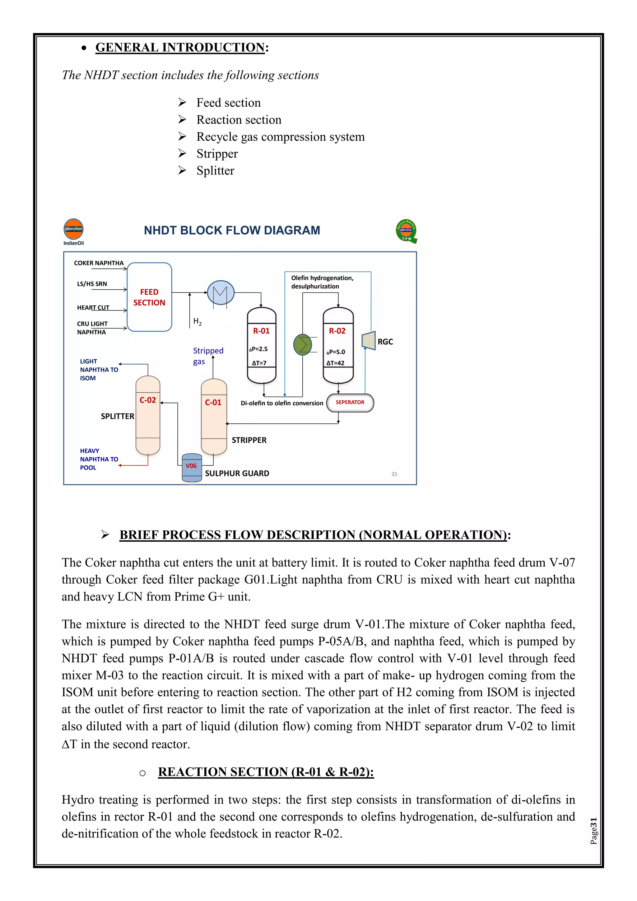 Iocl industrial training_chemical_engineering_report | PDF
