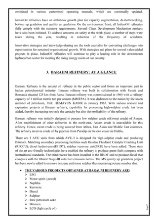 Iocl industrial training_chemical_engineering_report | PDF