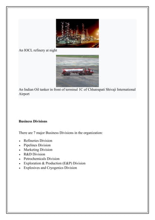 Iocl report | PDF | Business Utilities | Business