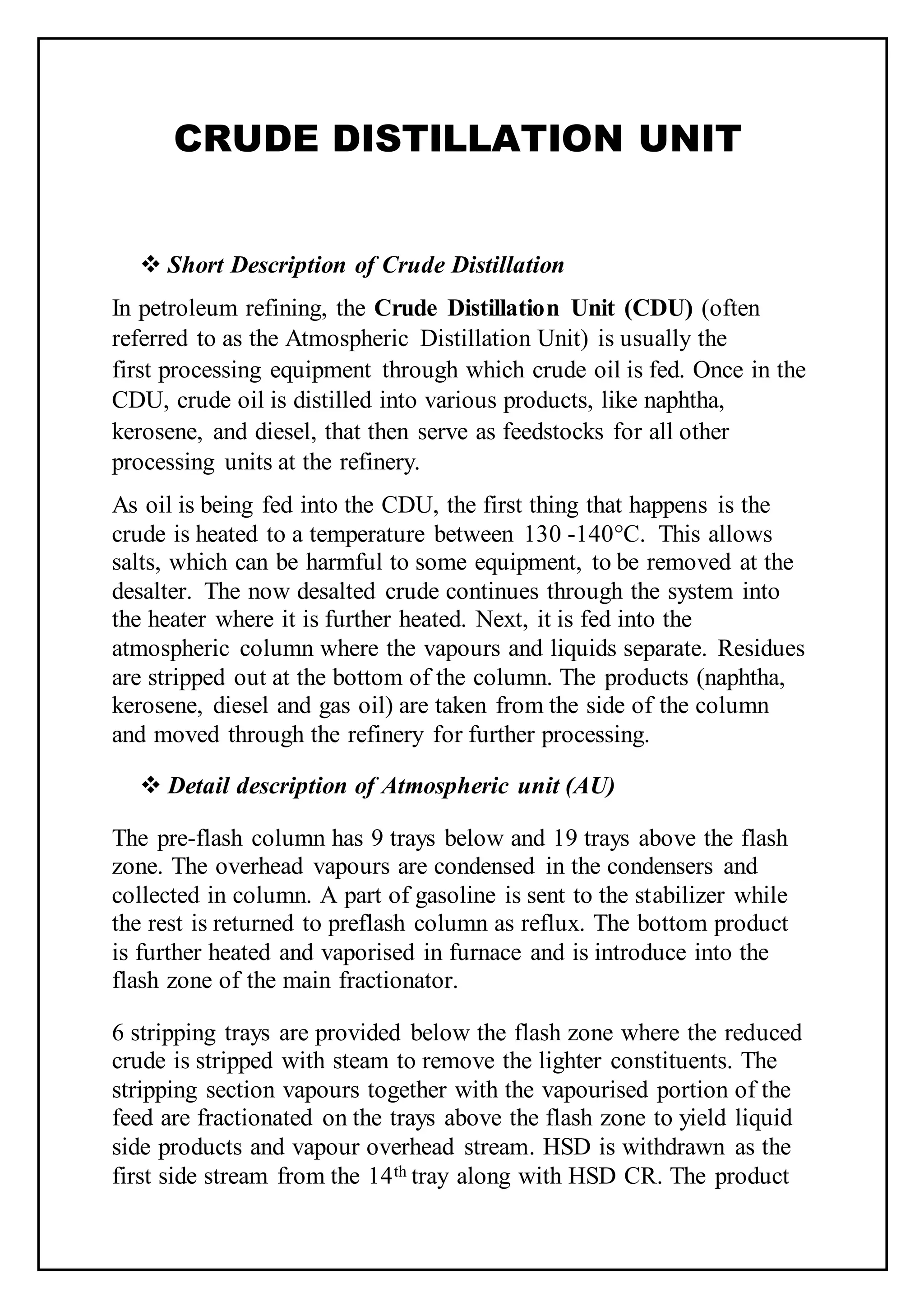 IOCL project report(chemical engineering) | DOCX