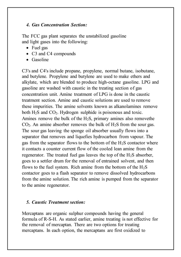 IOCL project report(chemical engineering) | DOCX