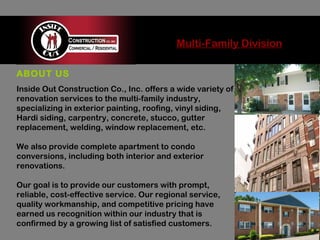 Multi Family Services | PPT