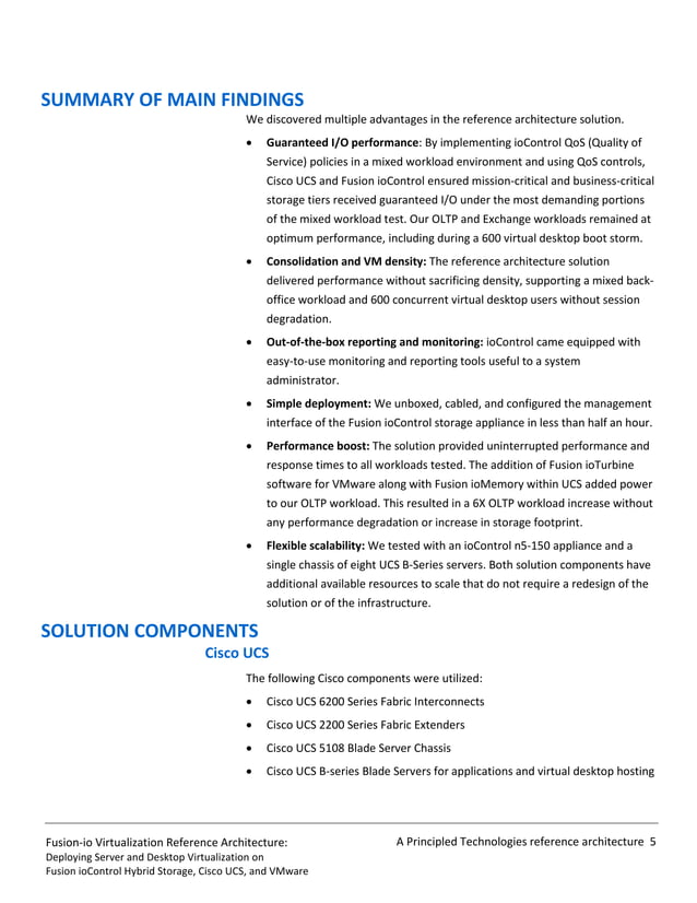 Fusion-io Virtualization Reference Architecture: Deploying Server and Desktop Virtualization on ...