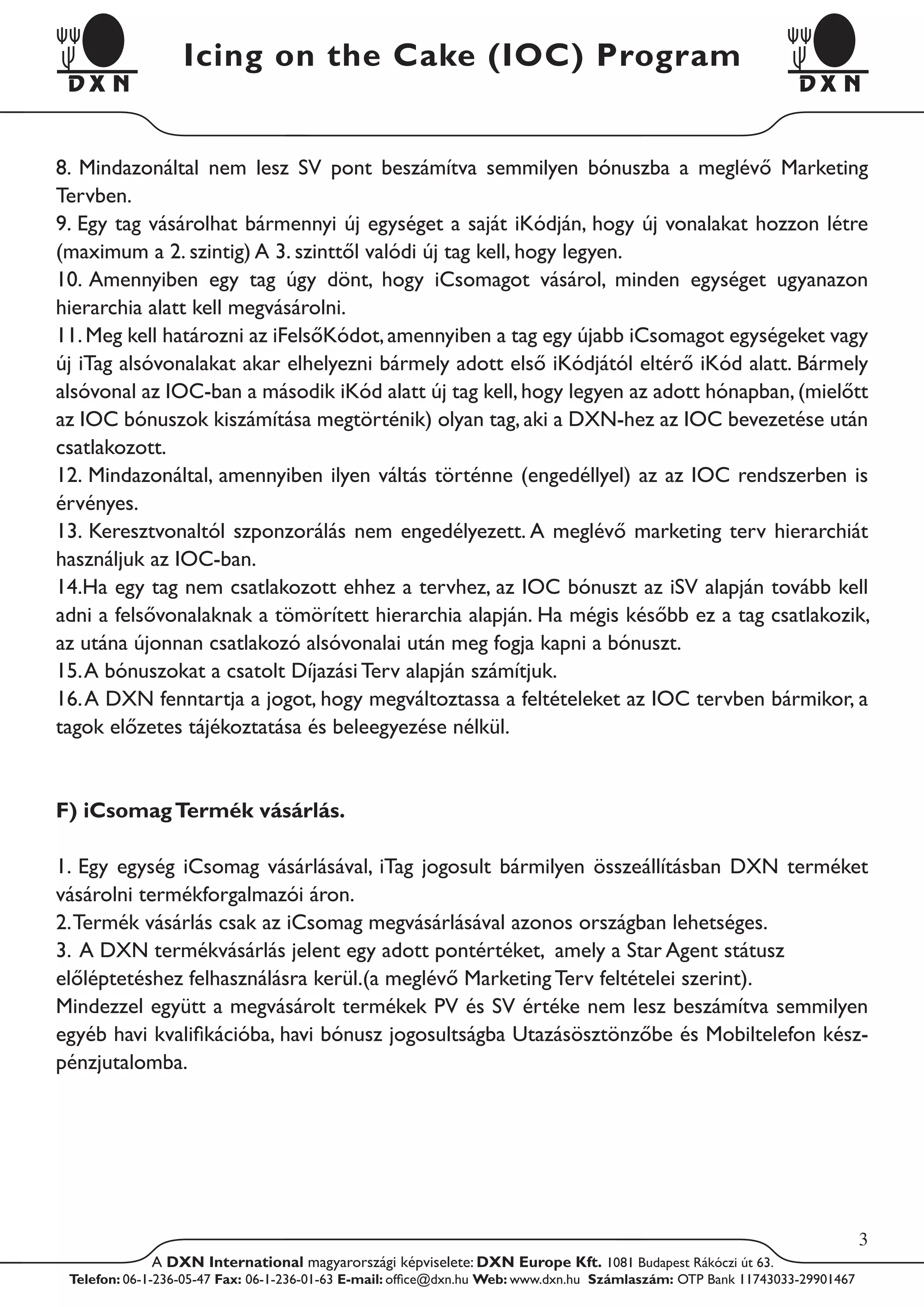 Icing on the Cake (IOC) program | PDF | Free Download