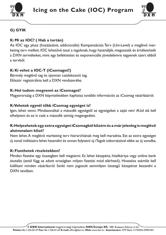 Icing on the Cake (IOC) program | PDF