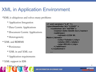 Working With XML in IDS Applications | PPT
