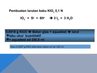 Iodatometri kel 11 a | PPT