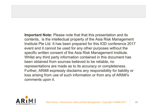 IOD Convention 2017_Governance, Ethics and Sustainability_Marc Ronez | PPT