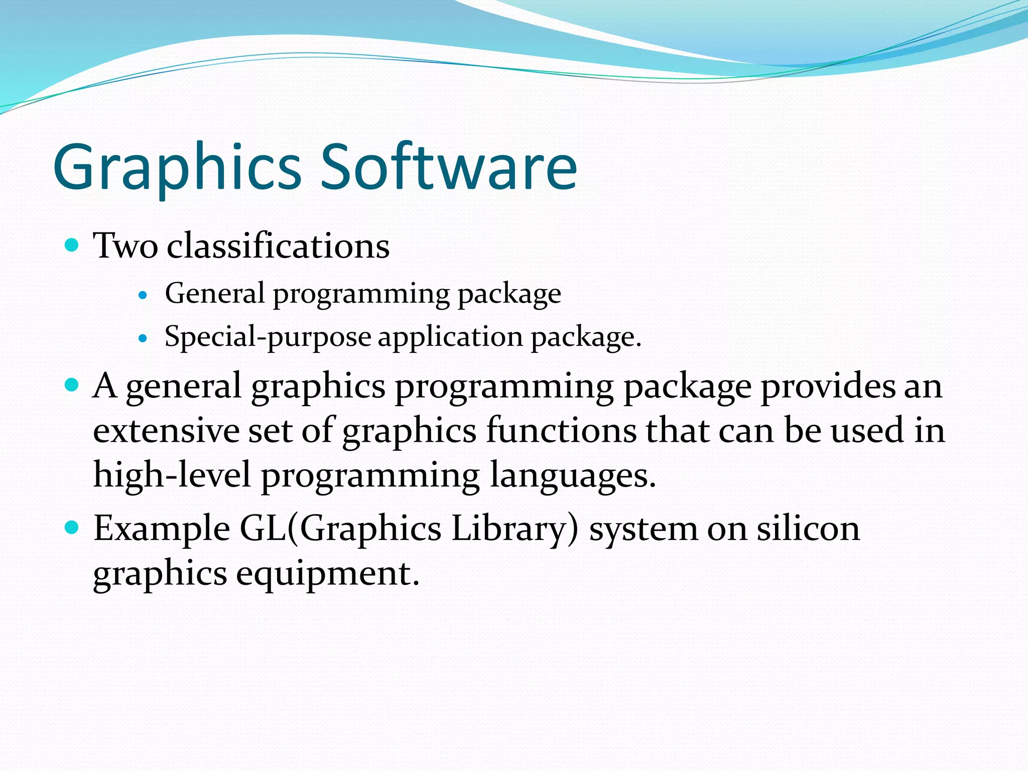 I/O devices - Computer graphics | PPTX