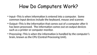 Input and output devices presentation for middle classes | PPT